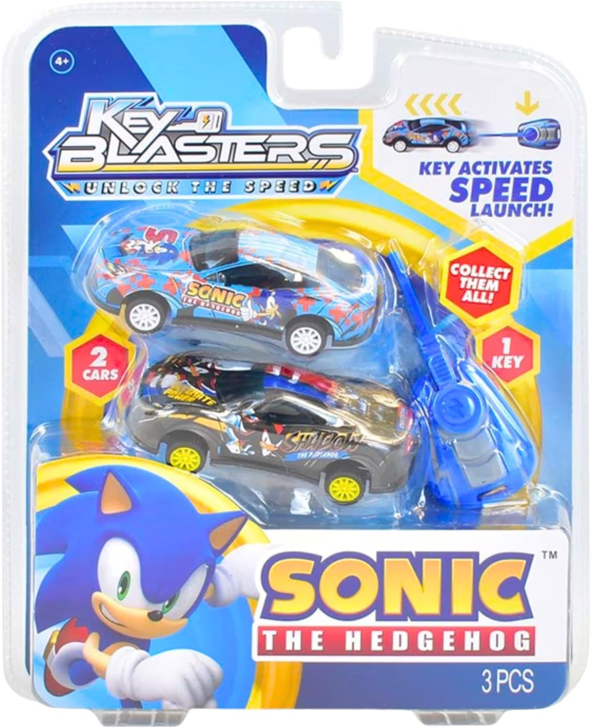 Sonic The Hedgehog Character Car Launcher Blaster Twin Packs - (Sonic ...