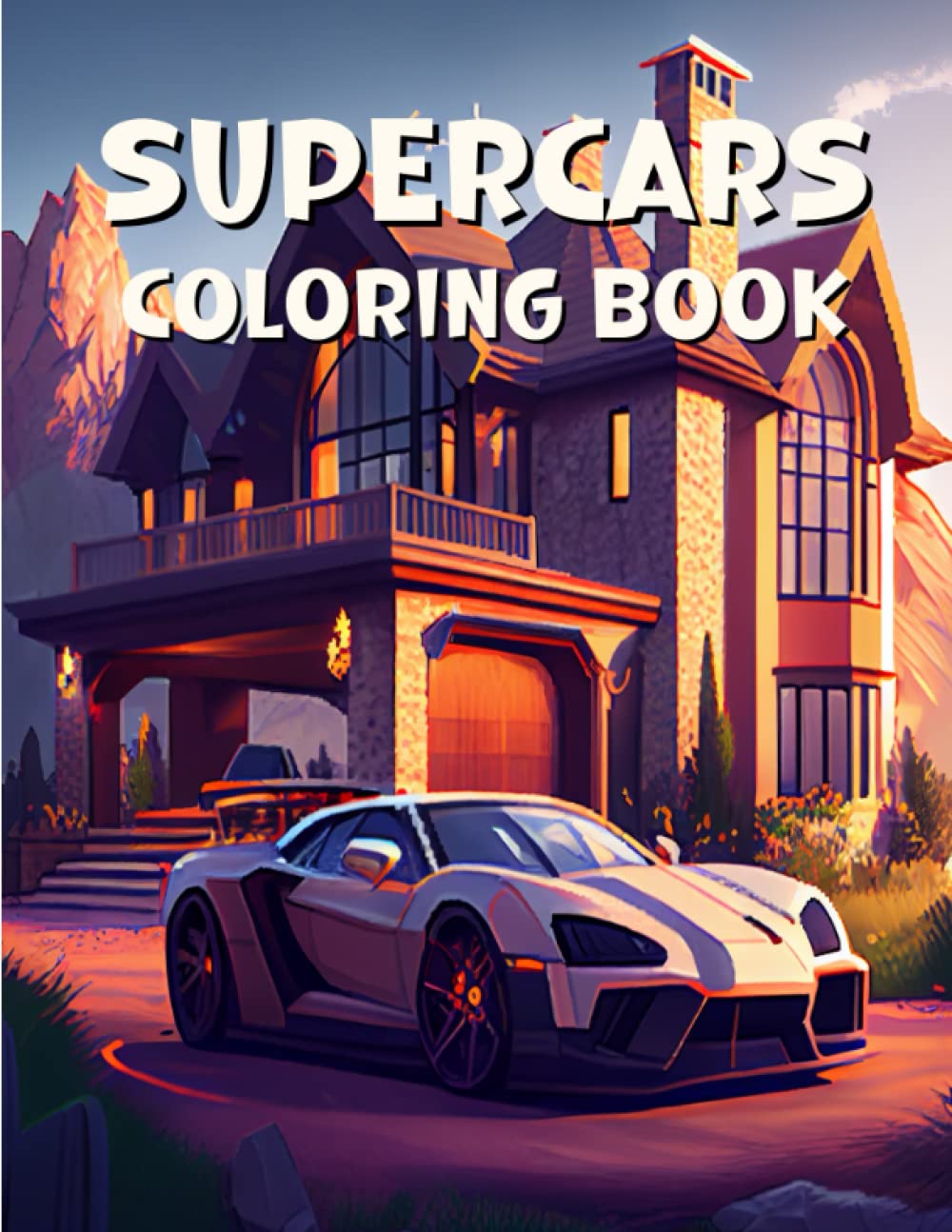 Super Cars Coloring Book: Coloring Book For Children And Adults - 50 ...