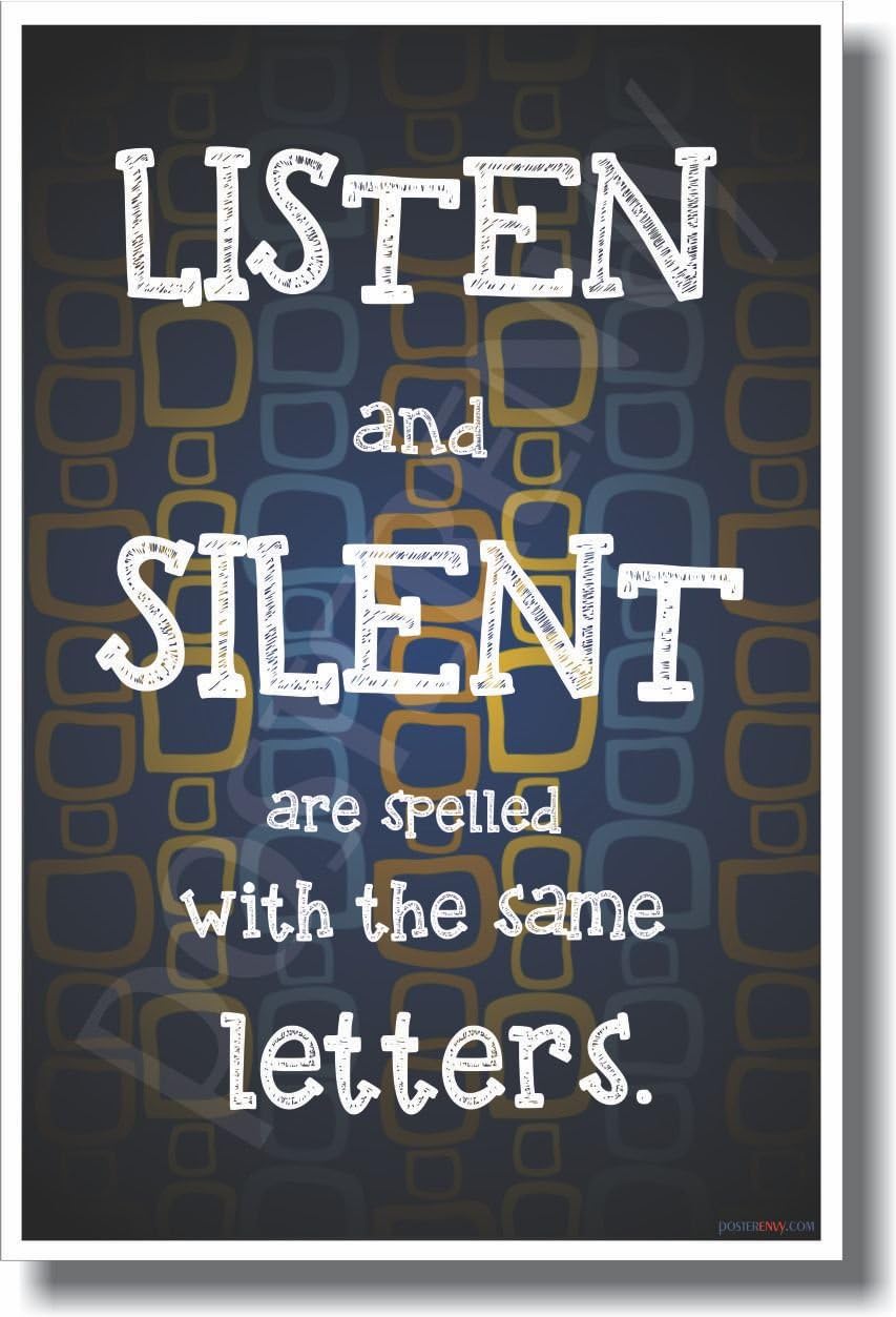 Amazon.com: Listen and Silent Are Spelled with the Same Letters - NEW ...