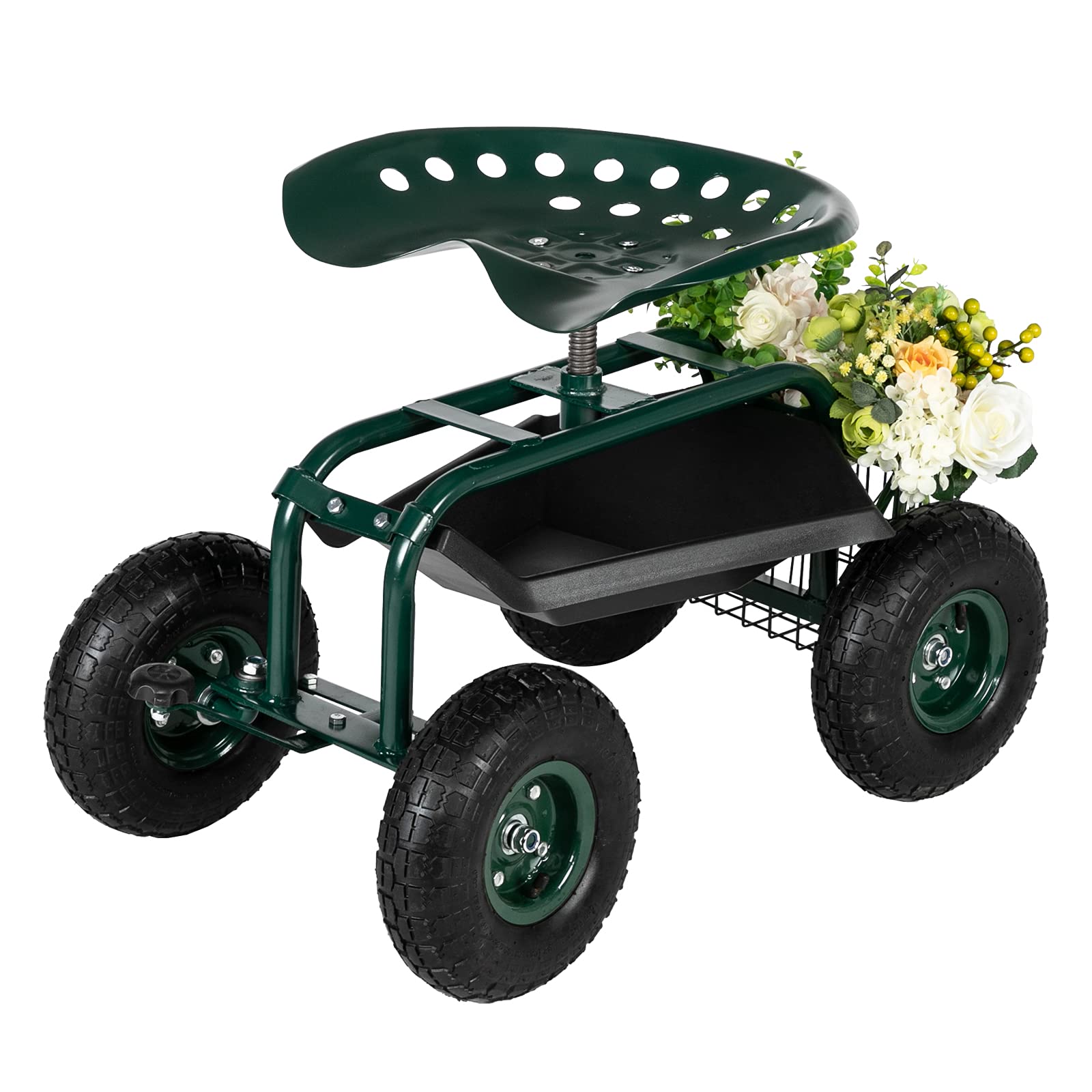 Amazon.com: Outvita Garden Cart Gardening Workseat w/Wheels, Rolling ...