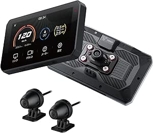TANAX x CHIGEE SRS-001 Smart Ride Monitor, AIO-5 Lite, Drive Recorder with Front and Rear Camera ...