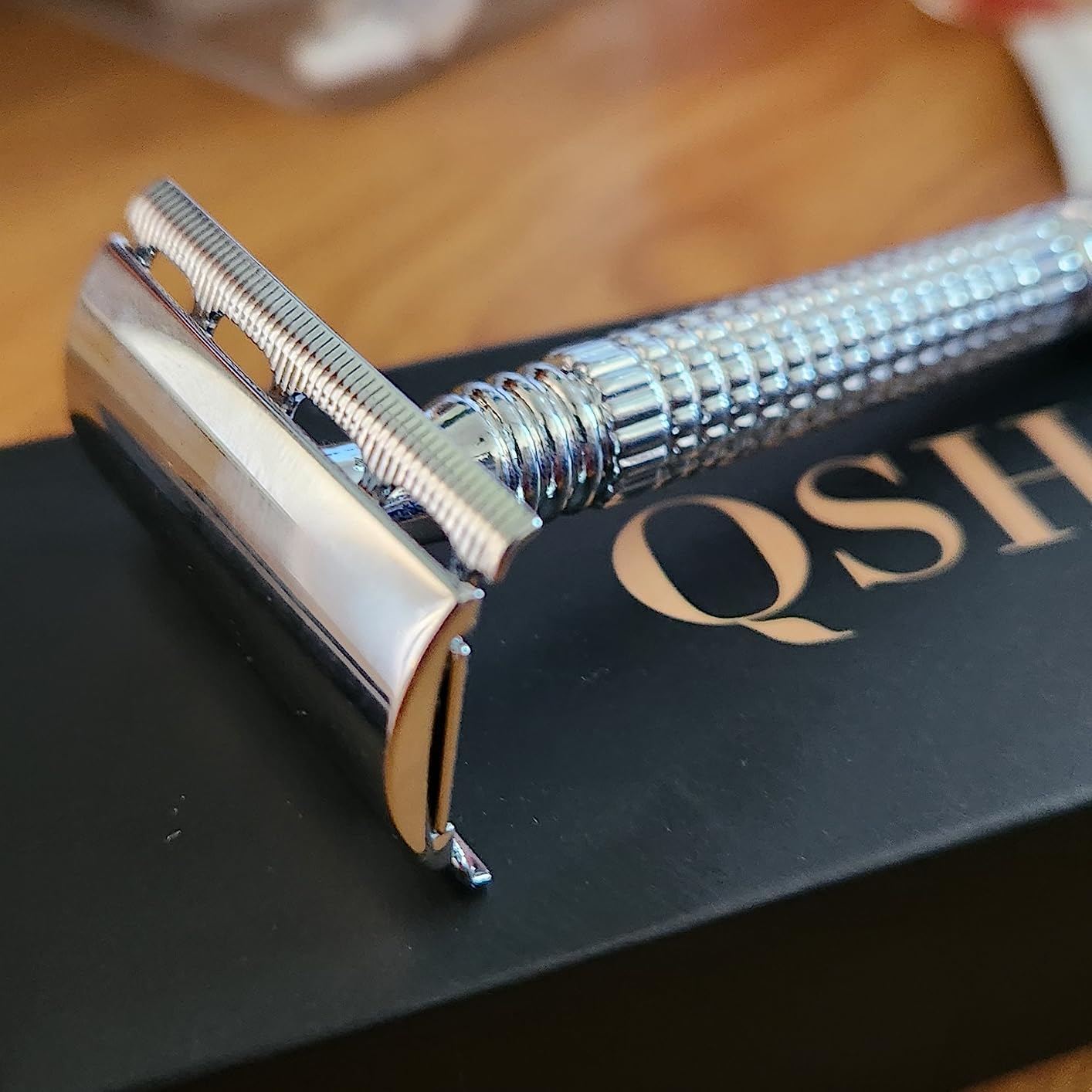 QSHAVE Men's Short Handle Classic Double Edge Safety Shaving Razor, 1 ...