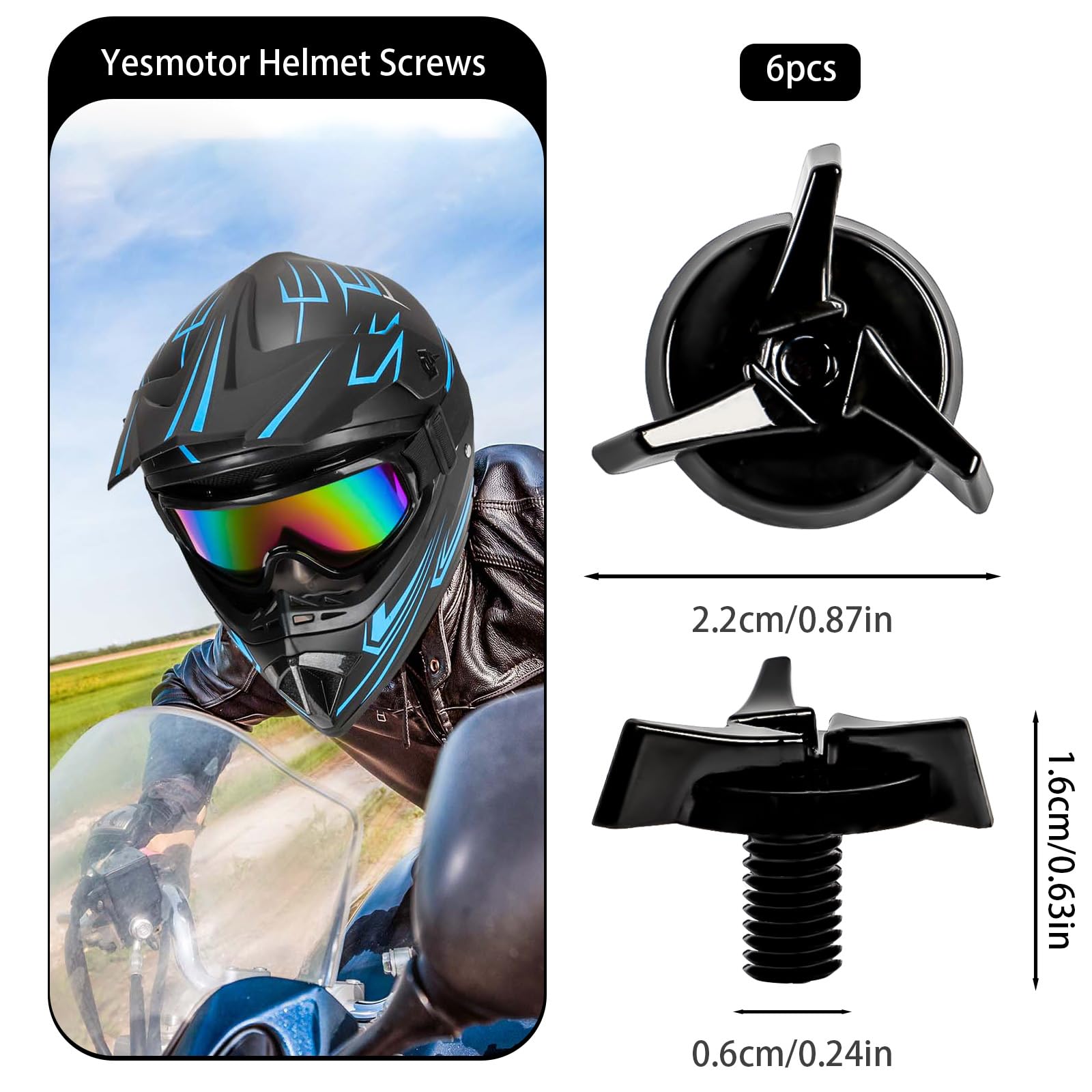 Snapklik.com : Yesmotor Motorcycle Helmet Screws And Washers Screws ...
