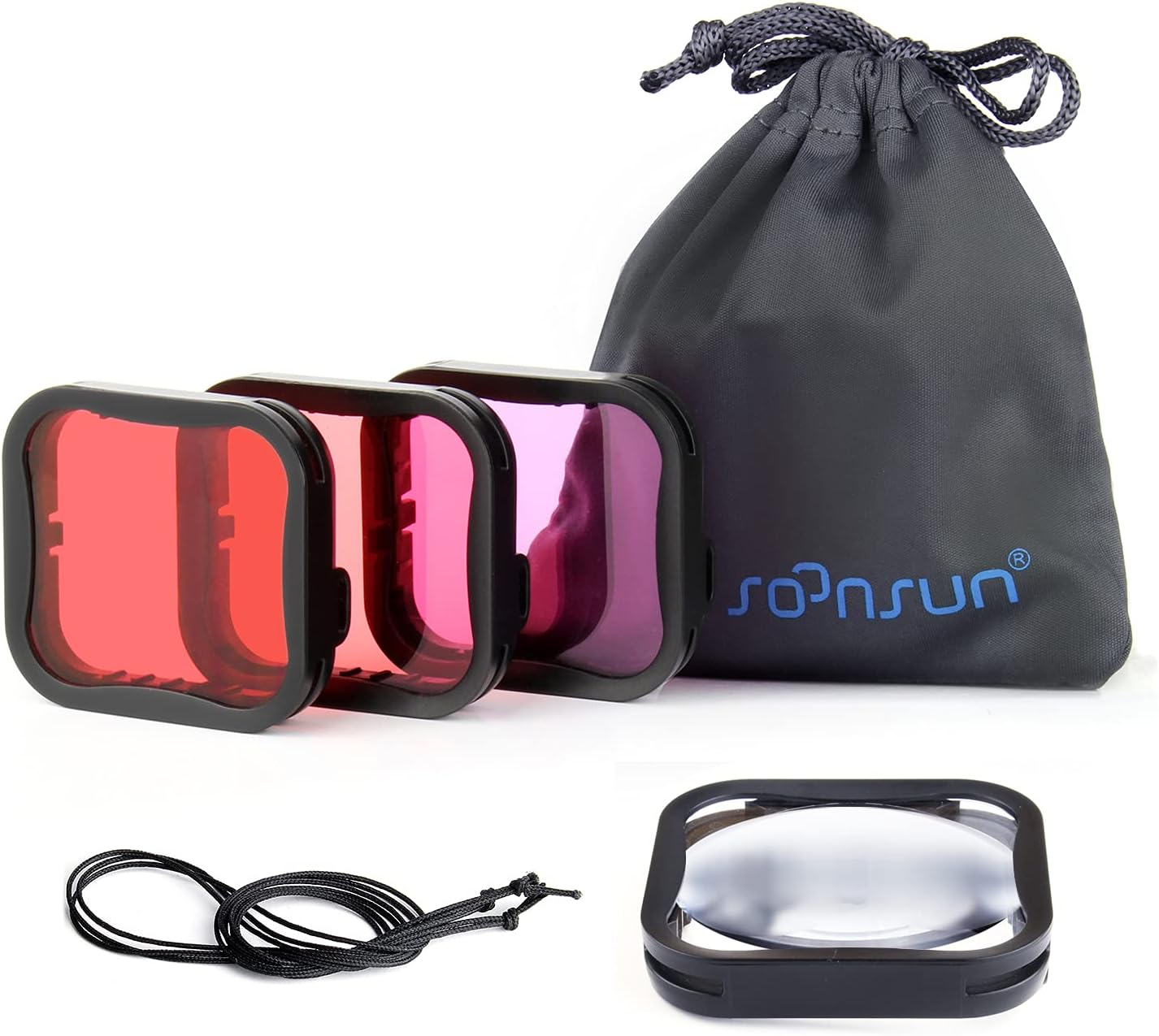 SOONSUN 3 Pack Dive Filter for GoPro Hero 5 6 7 Black Super Suit Dive ...
