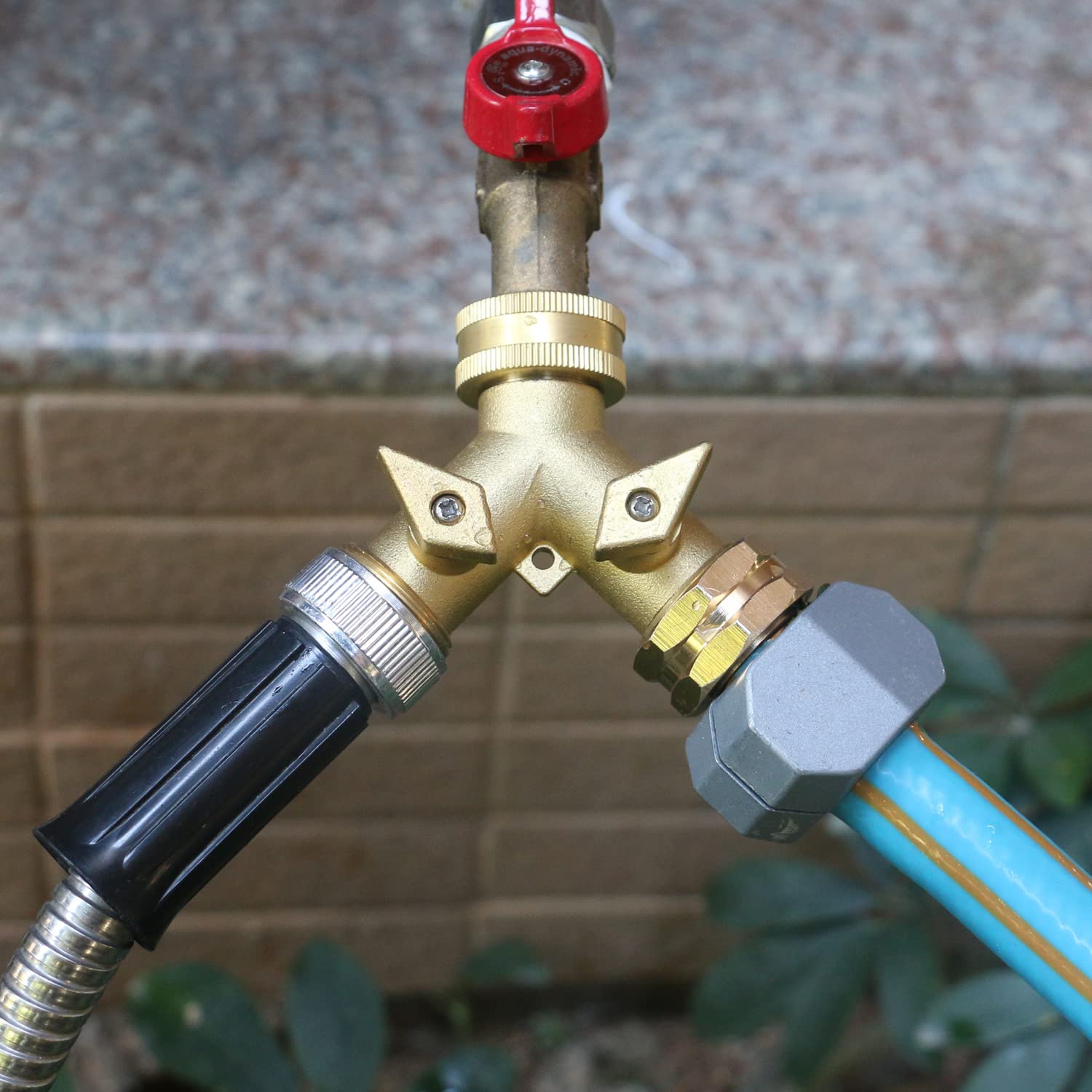 Snapklik.com : STYDDI Garden Hose Splitter 2 Way Heavy Duty, Solid ...