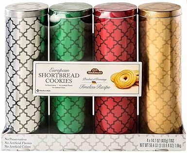 Amazon.com: European Shortbread Cookies Tins (4 tins per pk) : Grocery ...