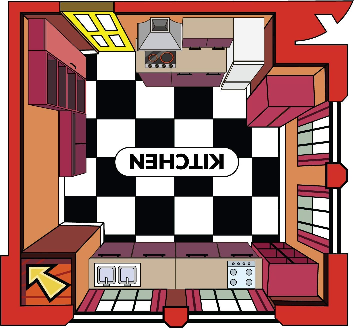 Amazon.com: Living Room Kids Bedroom Clue Game The Kitchen Vinyl Wall ...