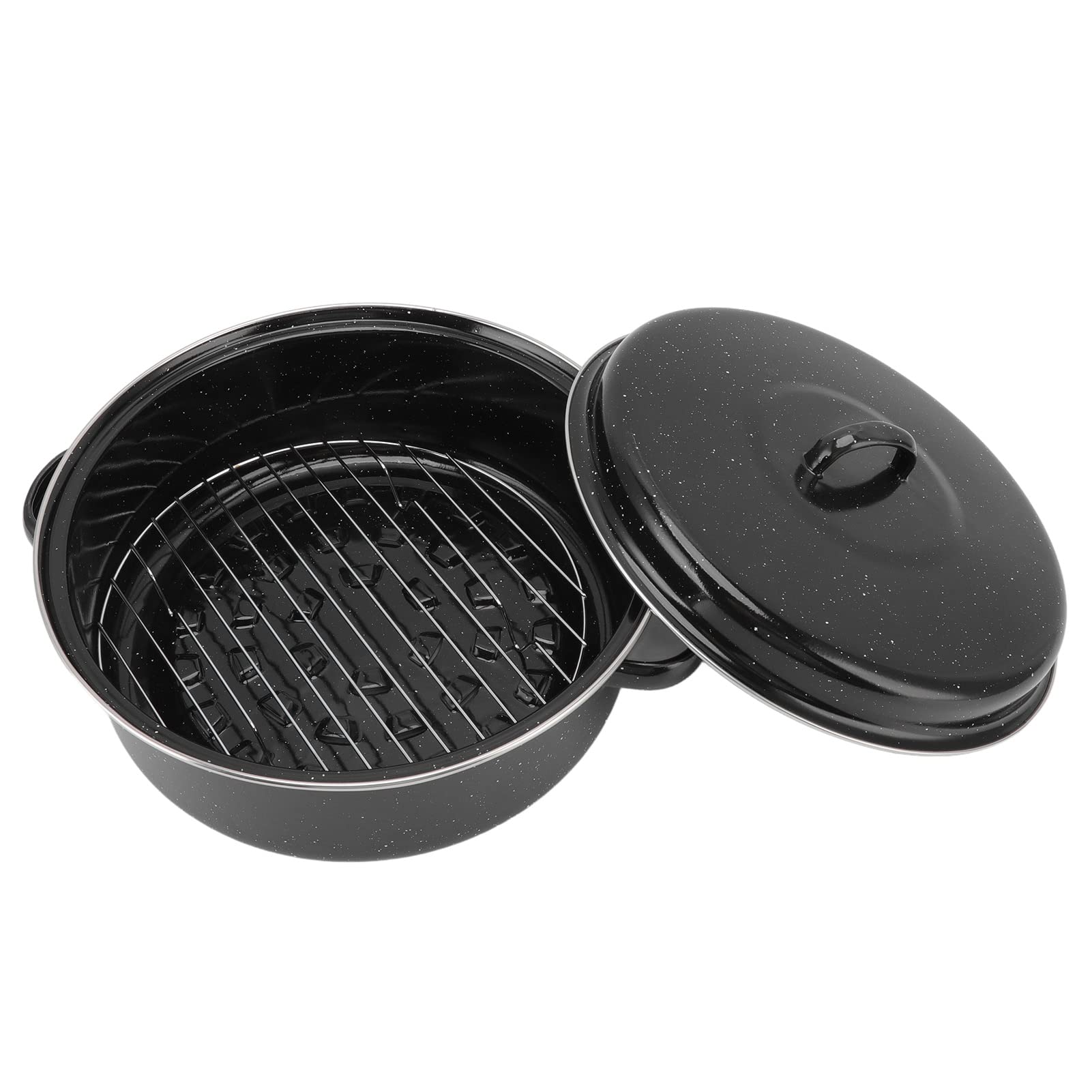 Amazon.com: Roasting Pan, Enameled Roasting Pan with Domed Lid Non ...