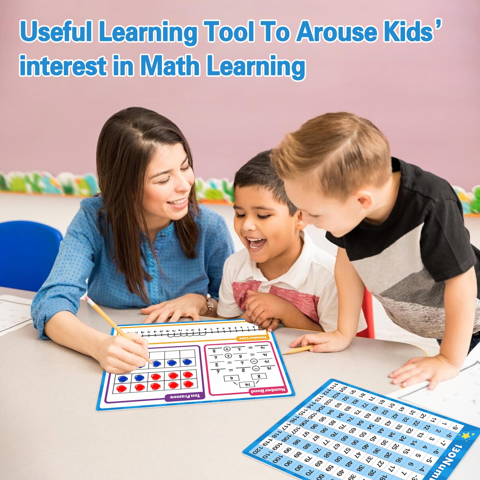 Snapklik.com : Dry Erase Number Line Whiteboard, 9" X 12" Double-Sided ...