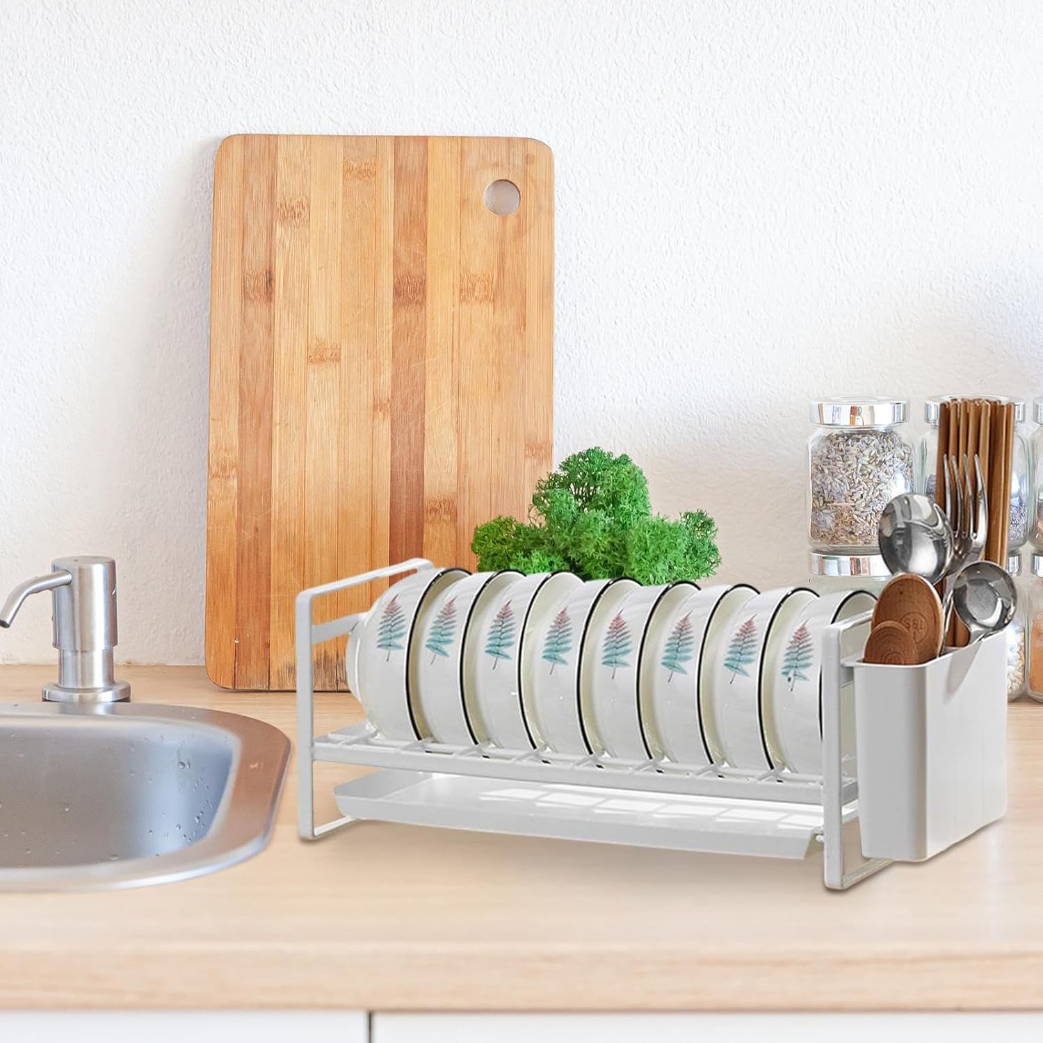 Large Dish Drying Rack, Dishes Storage Plate Rack, Plate Rack Drainer ...