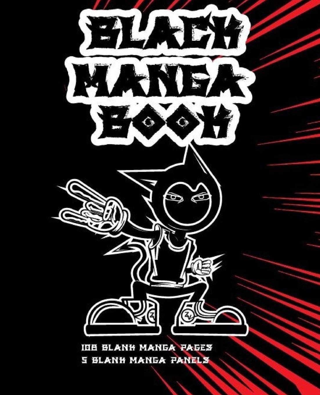 Amazon.com: Black Manga Book: 5 Blank Manga Drawing Panels per page ...