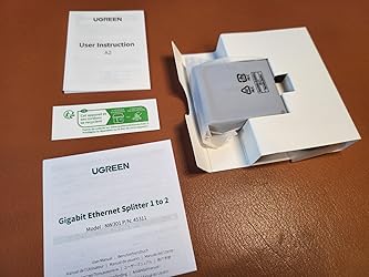 UGREEN Ethernet Splitter, 1 to 2 Gigabit Network Switch, 1000Mbps High ...