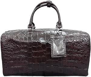 Amazon.com | ICROC Genuine Alligator Crocodile Leather Luxury Weekender ...