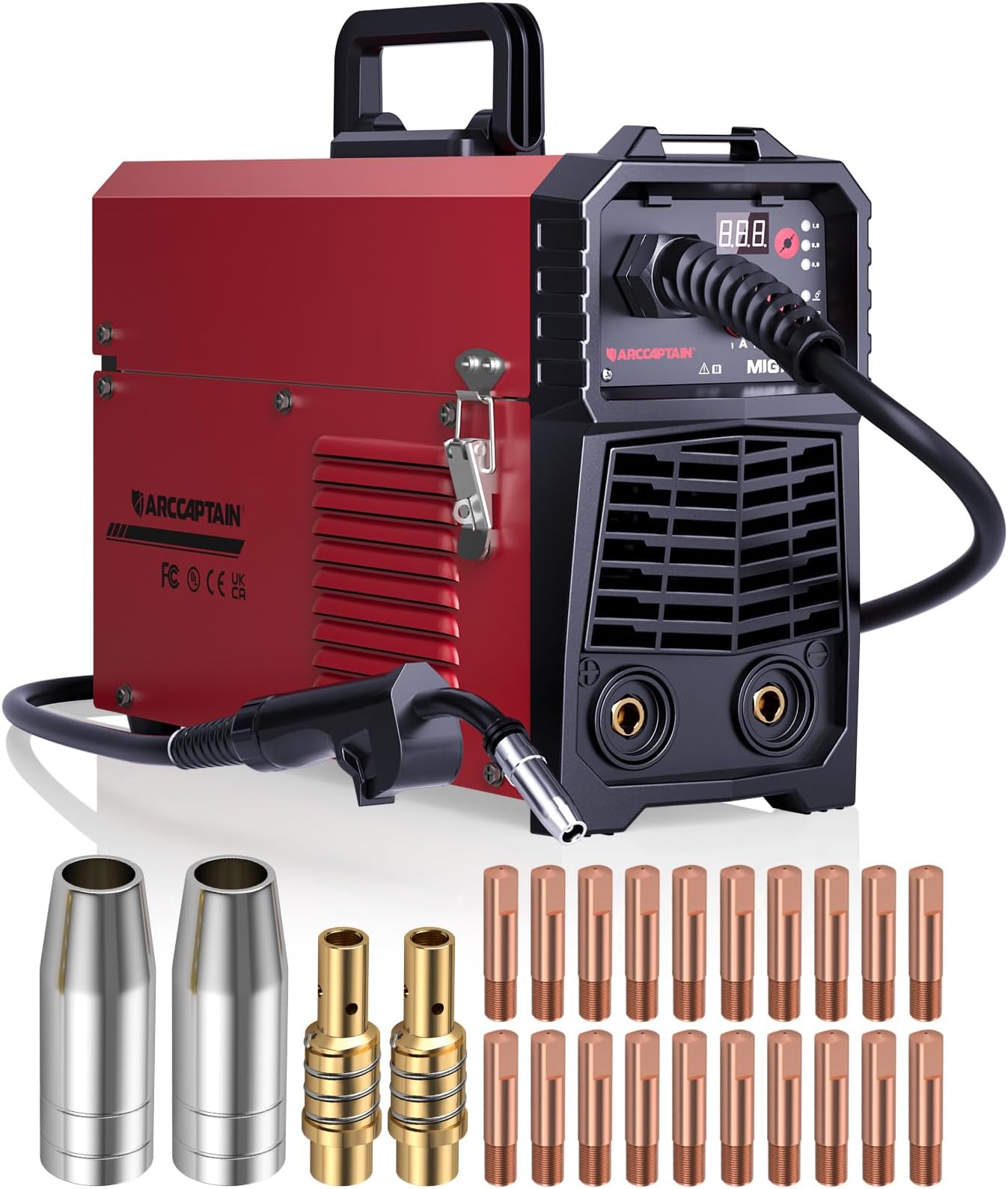 ARCCAPTAIN MIG130A & MB15 15AK Mig Gun Part .030" Contact Tips Nozzle Diffuser - Amazon.com