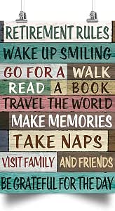 Amazon.com : Retirement Rules Poster - Retirement Poster, Retirement ...