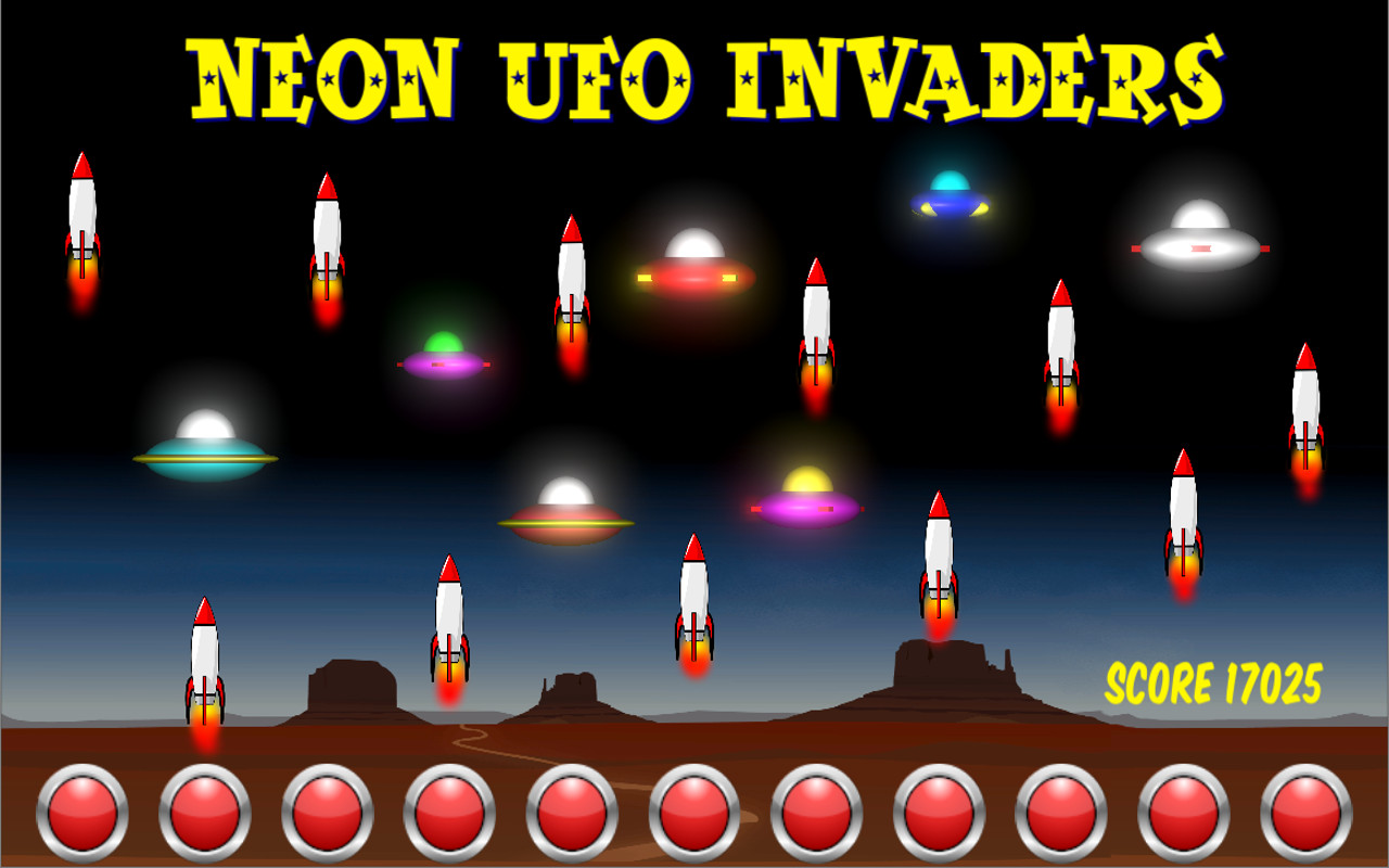 Neon UFO Invaders from Space Pro - App on Amazon Appstore