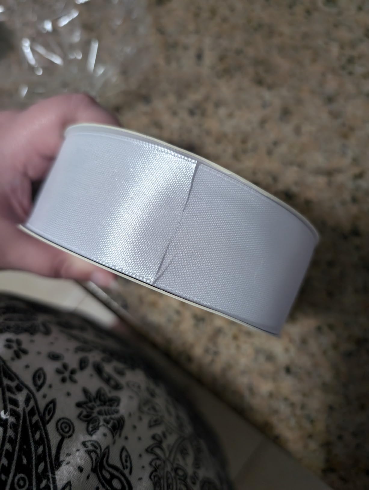 Rilisili 1-1/2 Inch 50 Yards White Satin Ribbon Double Faced Polyester ...