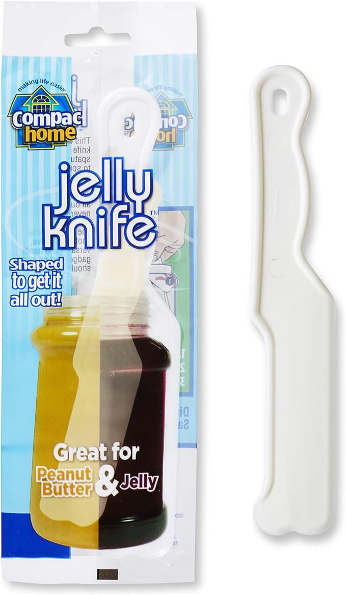 Compac 13401 Jelly Knife & Jar Scraper Spreader - Plastic Knife Spatula ...