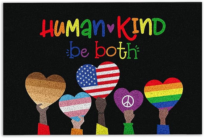Amazon.com: OhaPrints Humankind Be Both LGBT LGBTQ Pride Love is Love ...