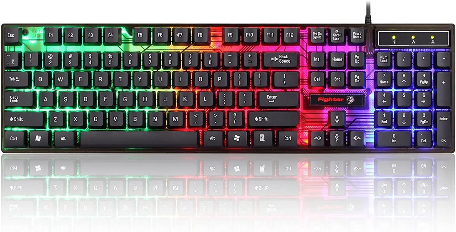 Amazon.in: Buy Redgear Blaze 7 Colour Backlit Wired Gaming Keyboard ...