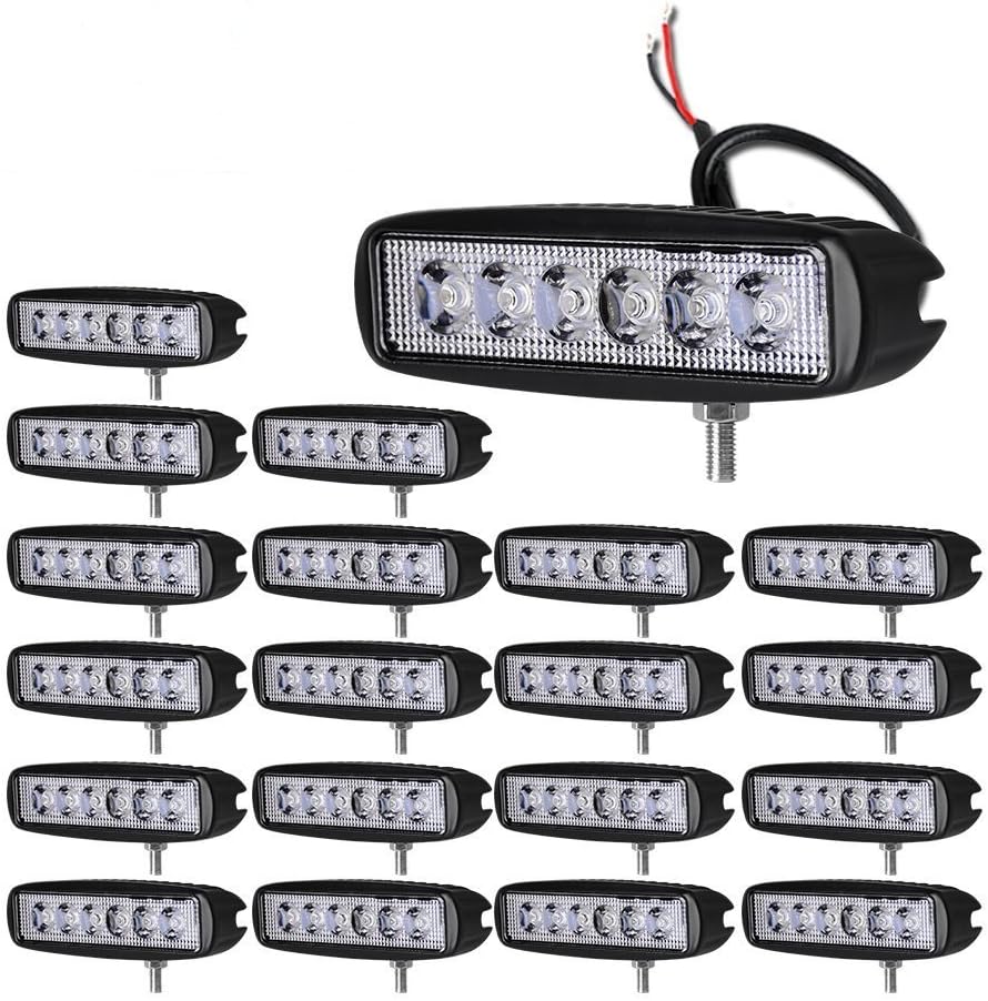 Amazon.com: Led Light Bar YITAMOTOR Led Pod Lights 20Pcs 18W 6inch ...