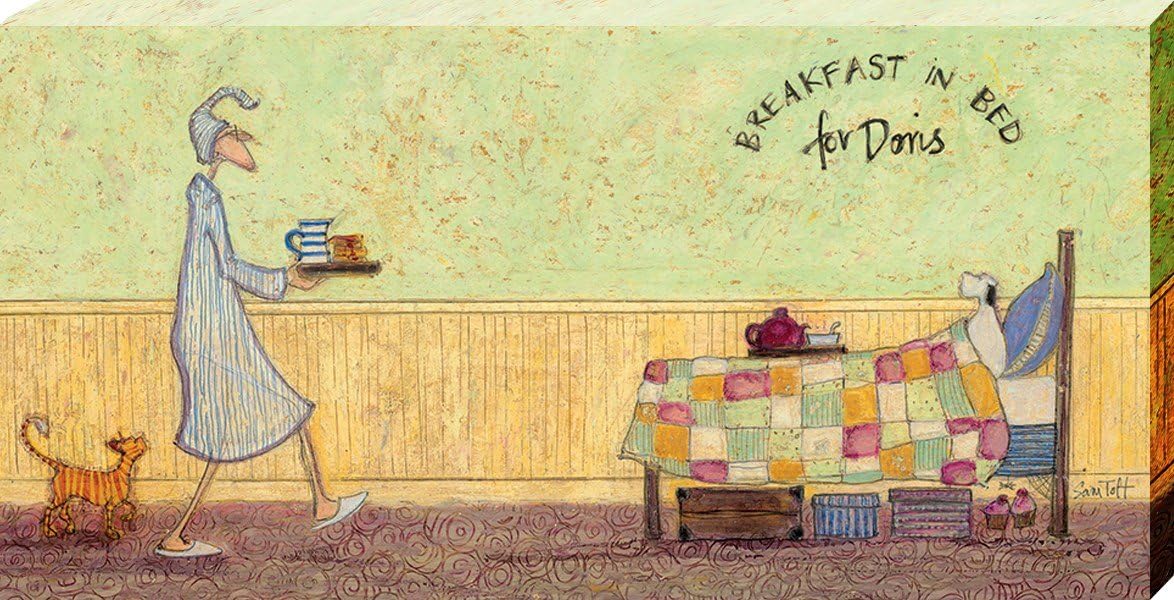 Sam Toft AFWDC95099 "Tea For Two" Canvas Print, Cotton, Multi-Colour, 3 ...