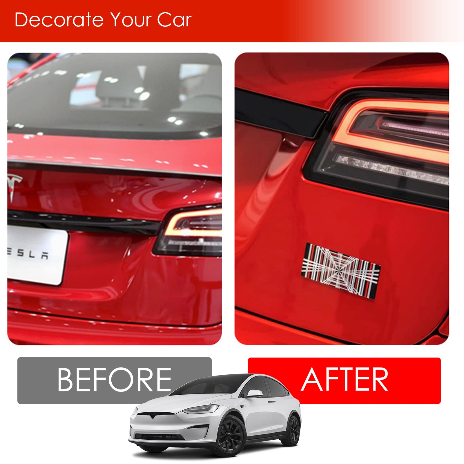 Tesla Sticker Plaid 3D Badge Emblem Sticker For Tesla Model 3 X Y S ...