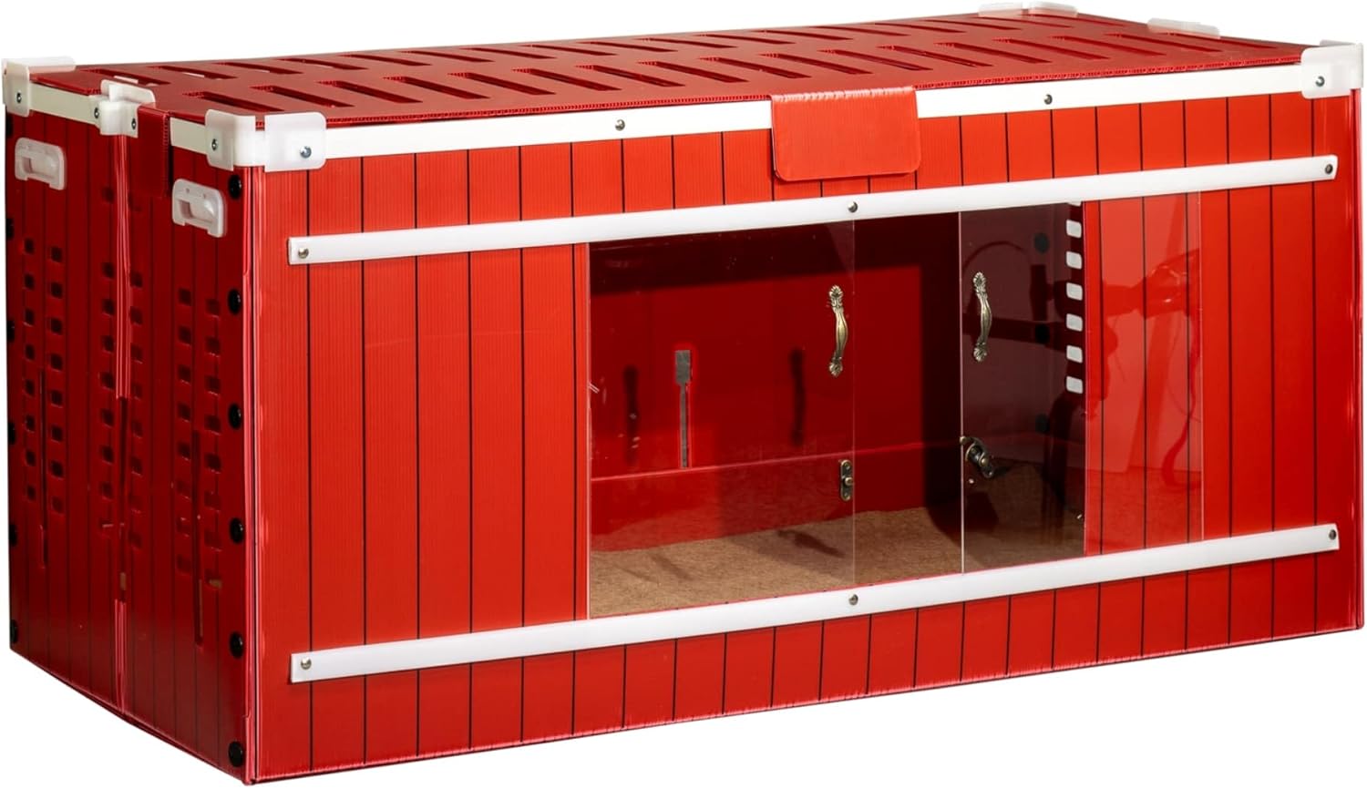 Amazon.com: RentACoop Big Red Barn Folding Chick Brooder with Jute ...