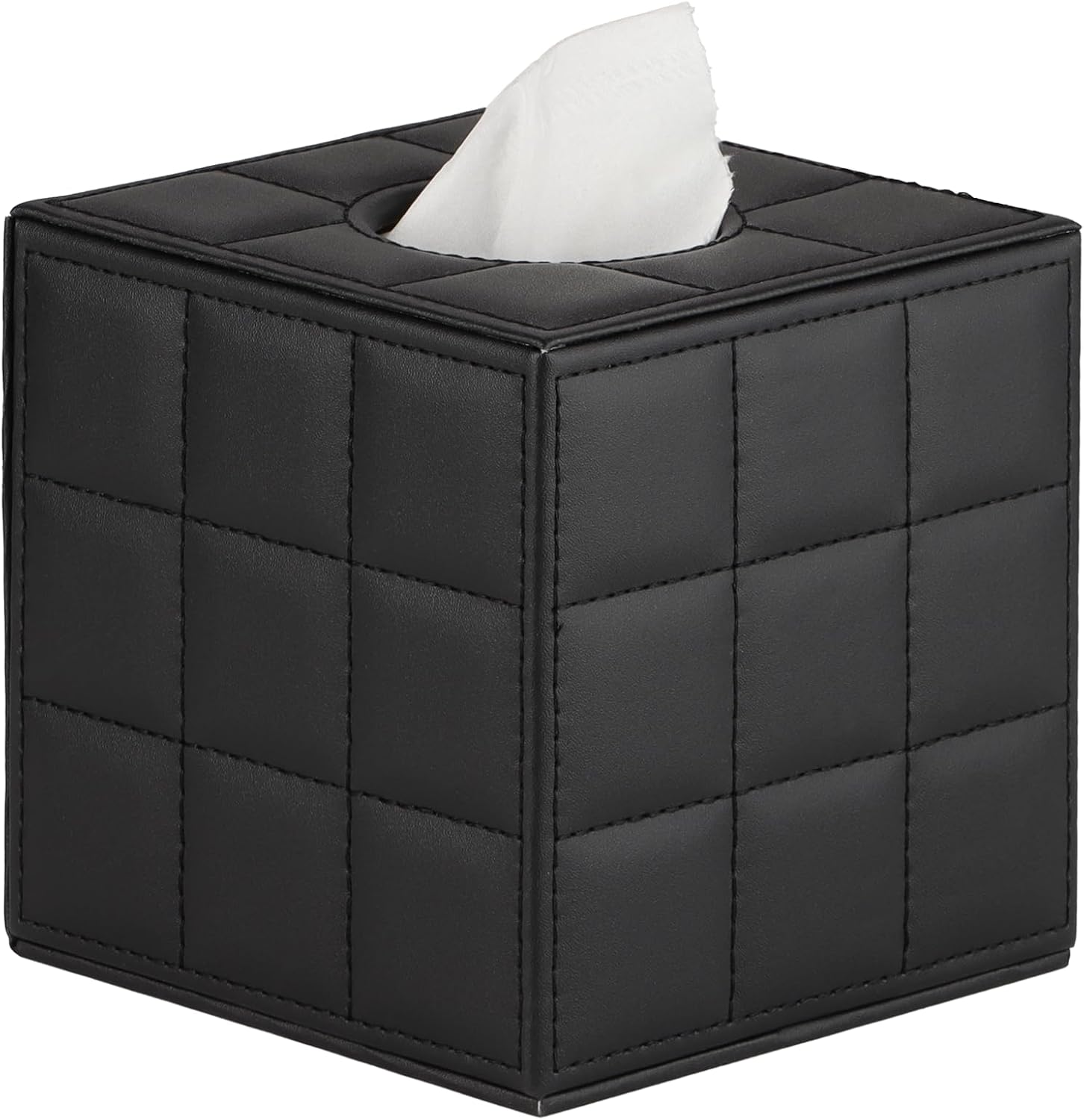 Amazon.com: Cube Tissue Box Holder, PU Leather Roll Paper Box, Square ...