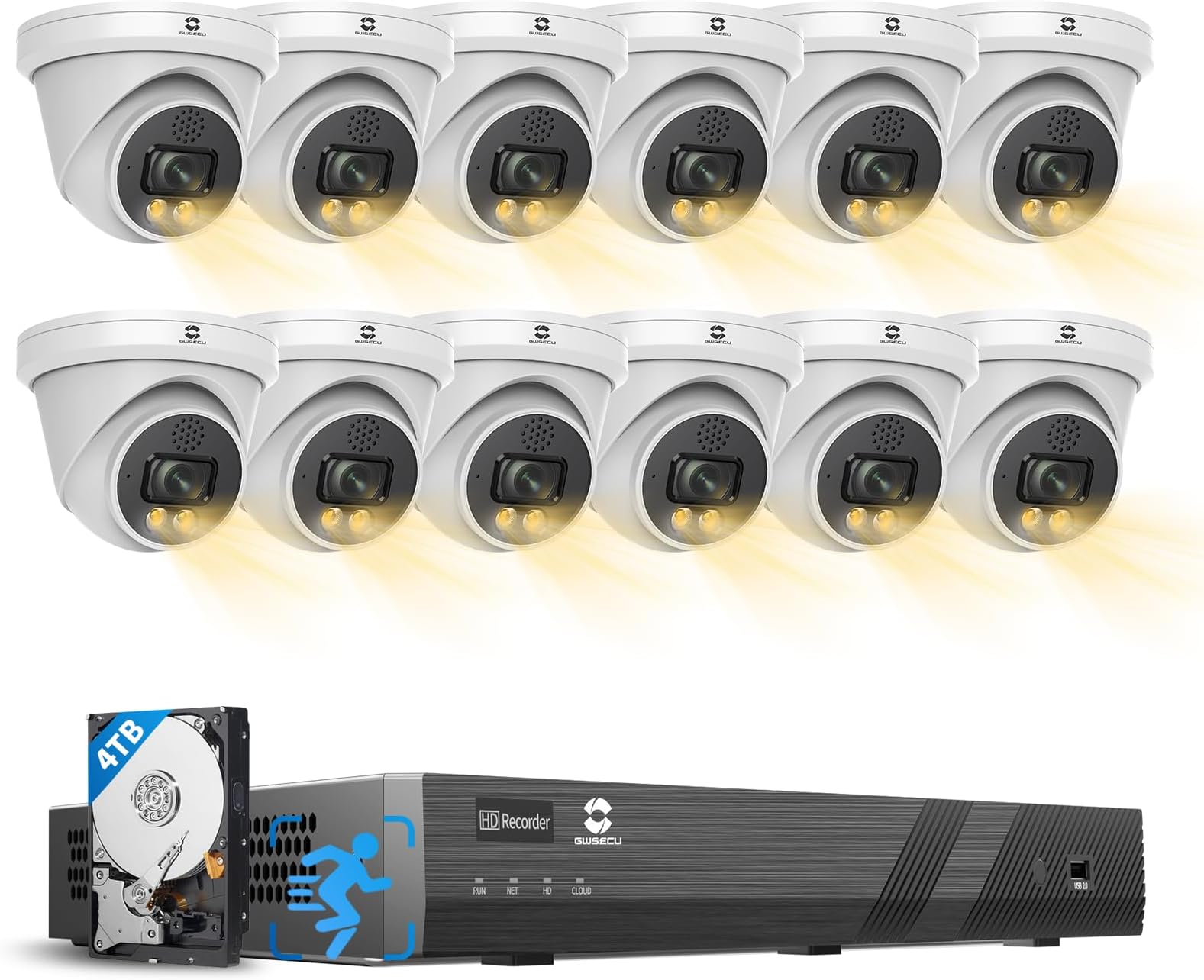 Amazon.com : GWSECU 16 Channel Security Camera System, 4K 16CH PoE NVR ...