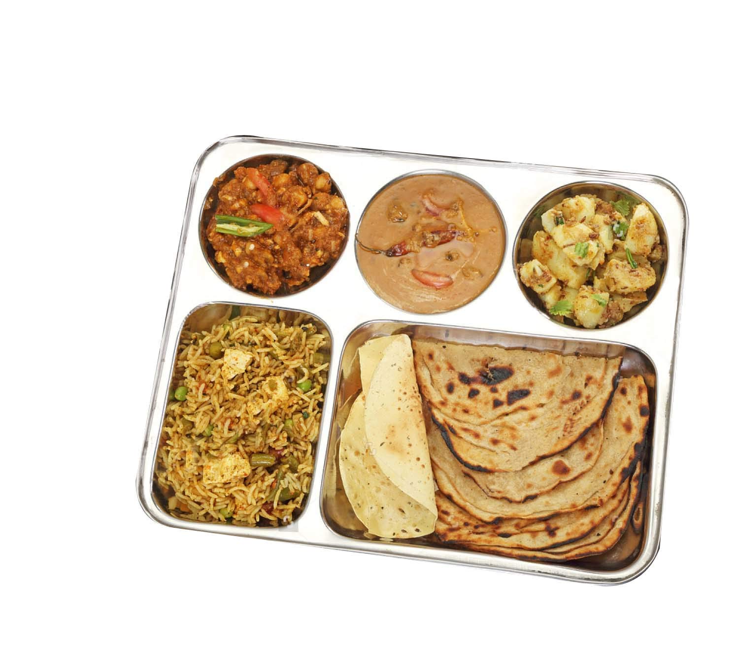 Buy Stainless Steel Rectangular Thali Steel 5 Compartment Rectangle buy-stainless-steel-rectangular-thali-steel-5-compartment-rectangle