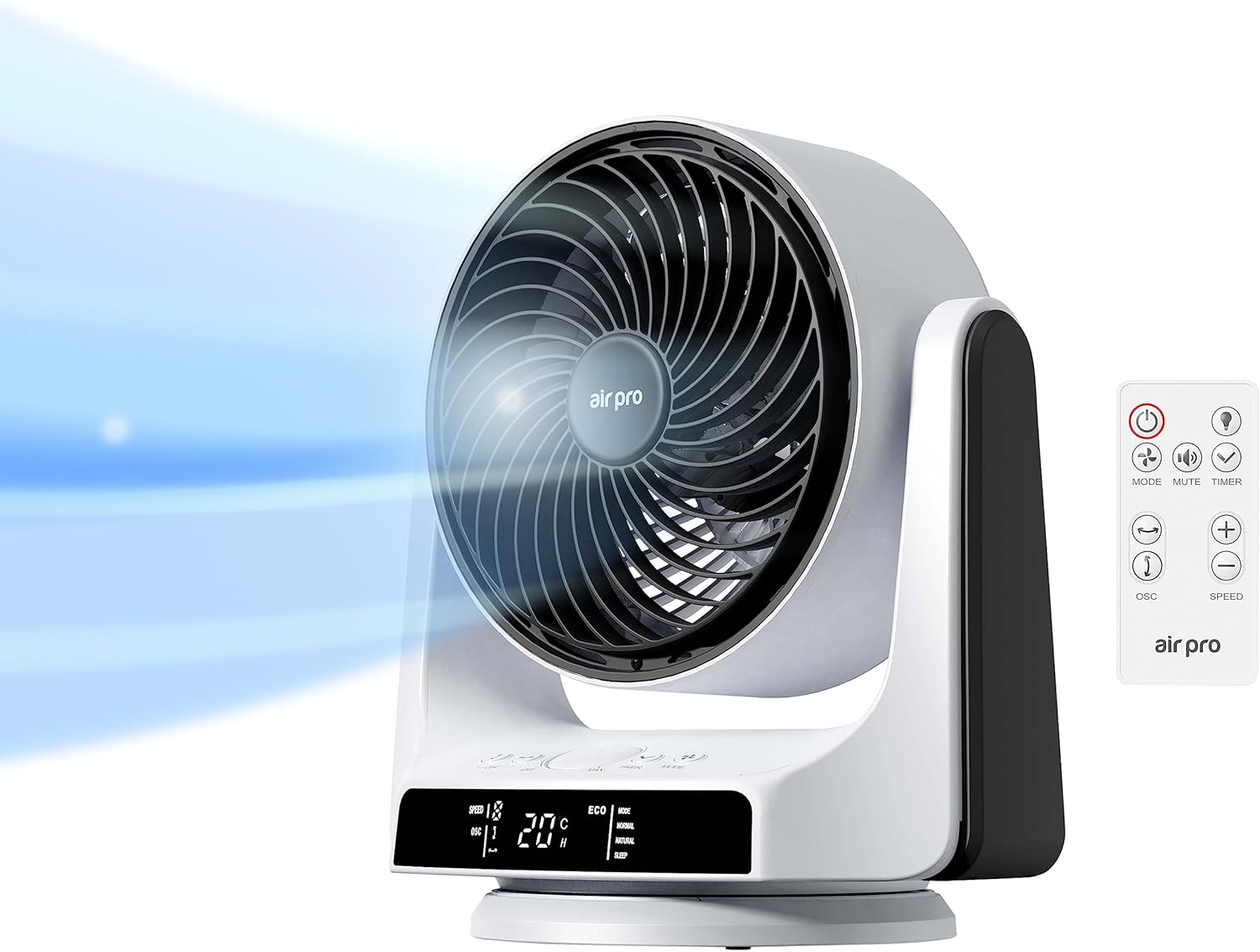 Air Pro Desk Fan - Ultra Quiet Air Cooling & Circulator Table Fan ...