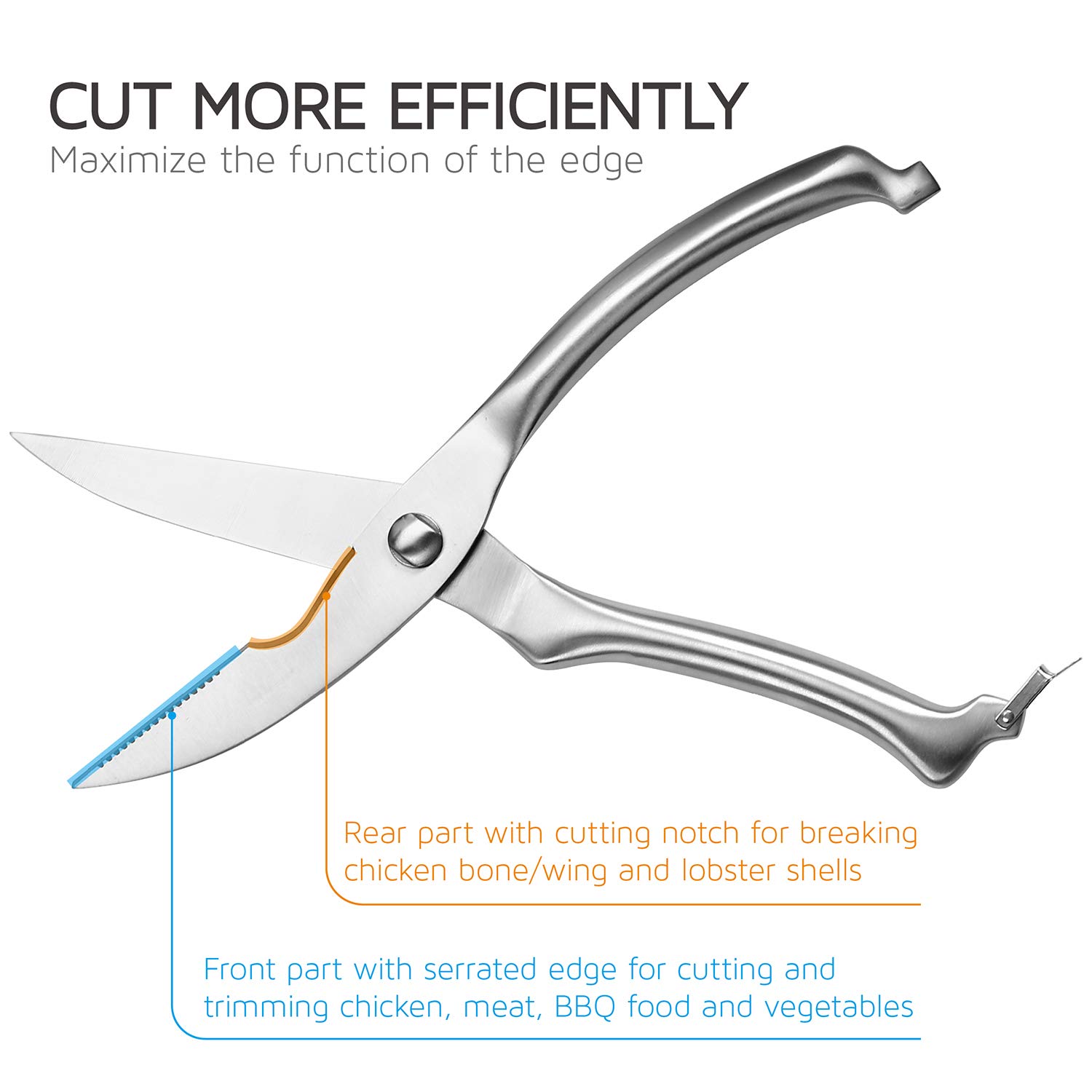 Snapklik.com : Heavy Duty Poultry Shears WELLSTAR, Utility Ultra Sharp ...
