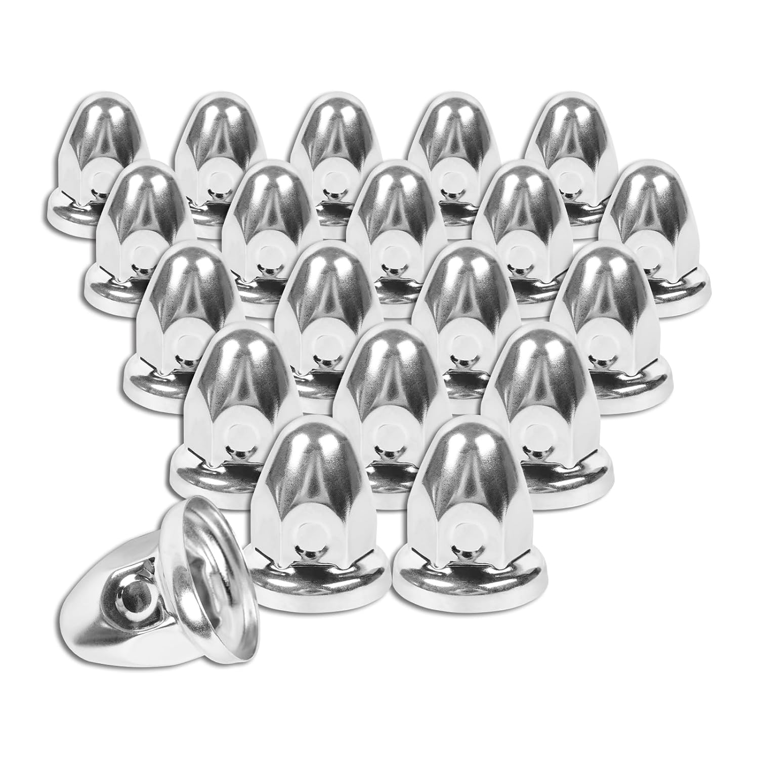 Amazon.com: Cabtherlyn 33mm x 2 1/2" Steel Lug Nuts Covers,Polished ...