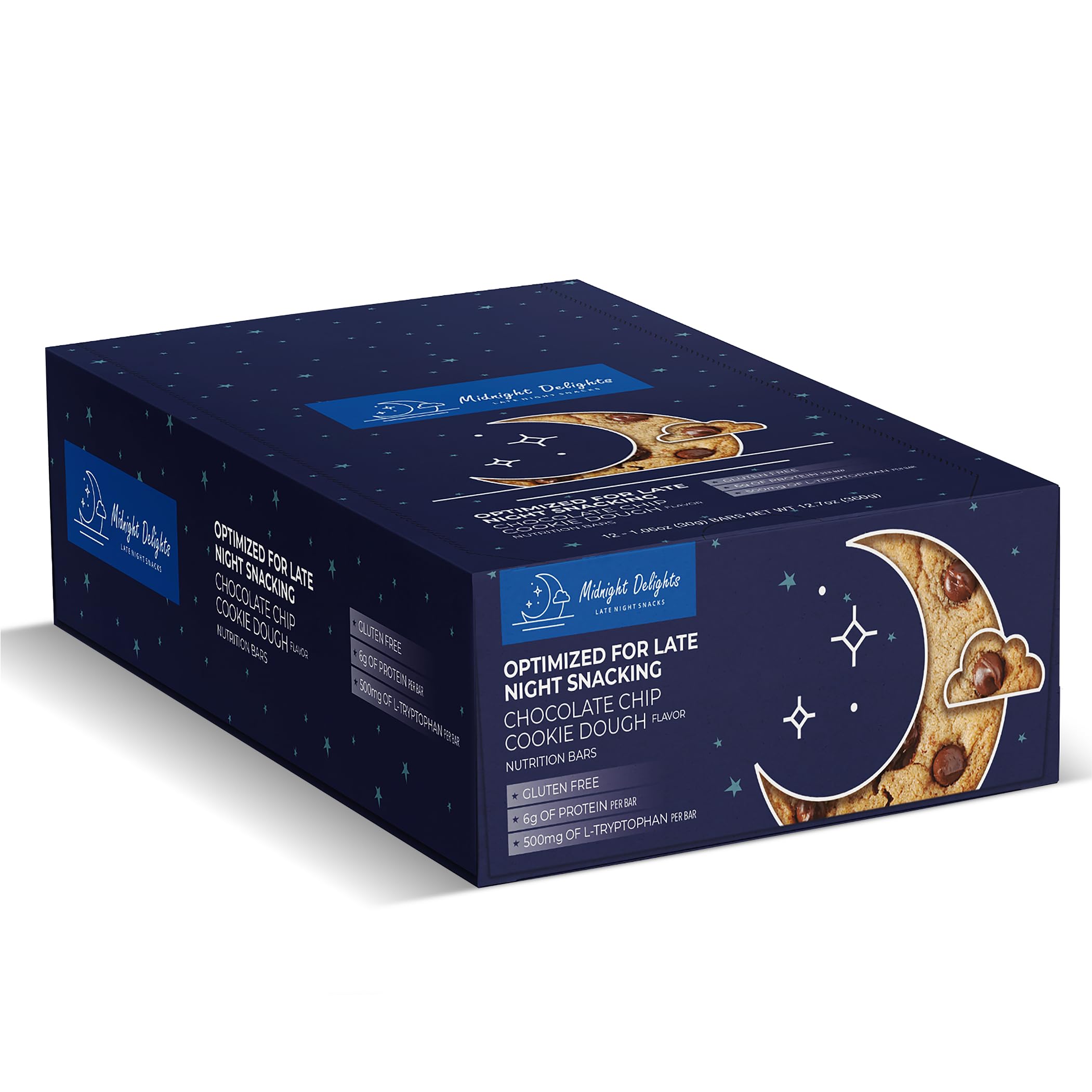 Amazon.com: Midnight Delights Nighttime Snack Bars, Chocolate Chip ...