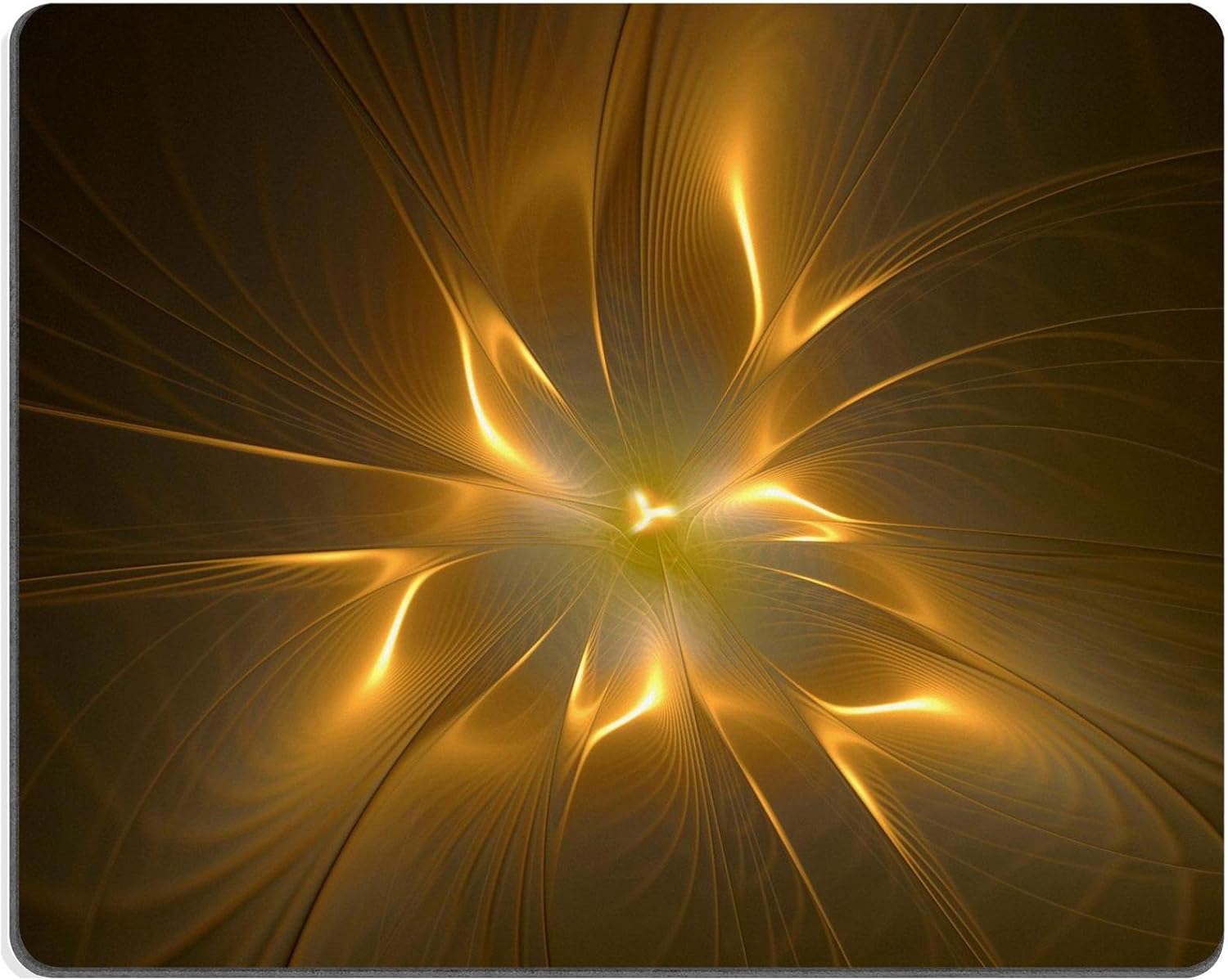 Amazon.com: Flower Gold Noise Swirl Brown Background Mouse Pads ...