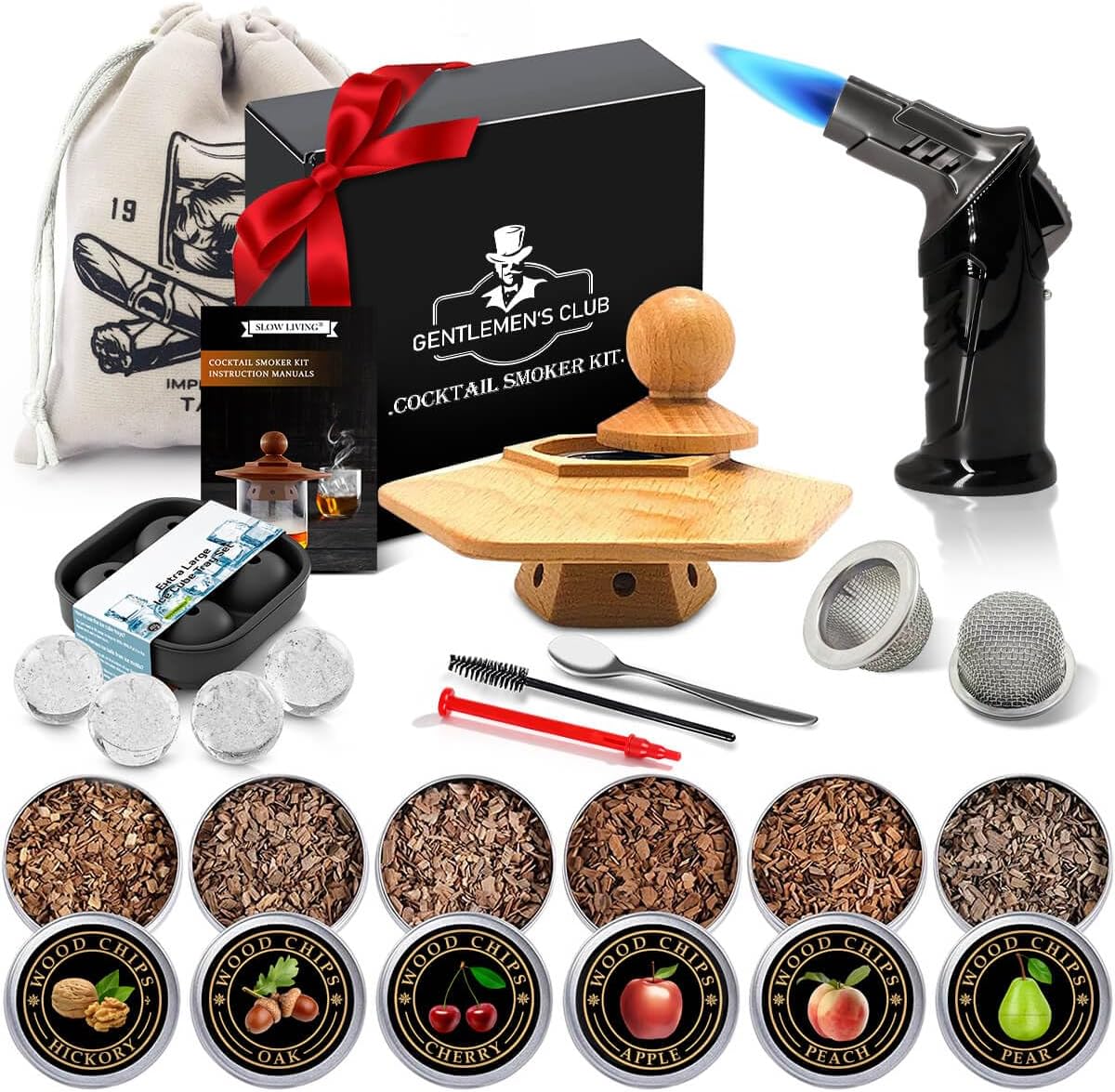 Cocktail Smoker Kit for Bourbon Whiskey Gifts for Men Drink Smoker ...