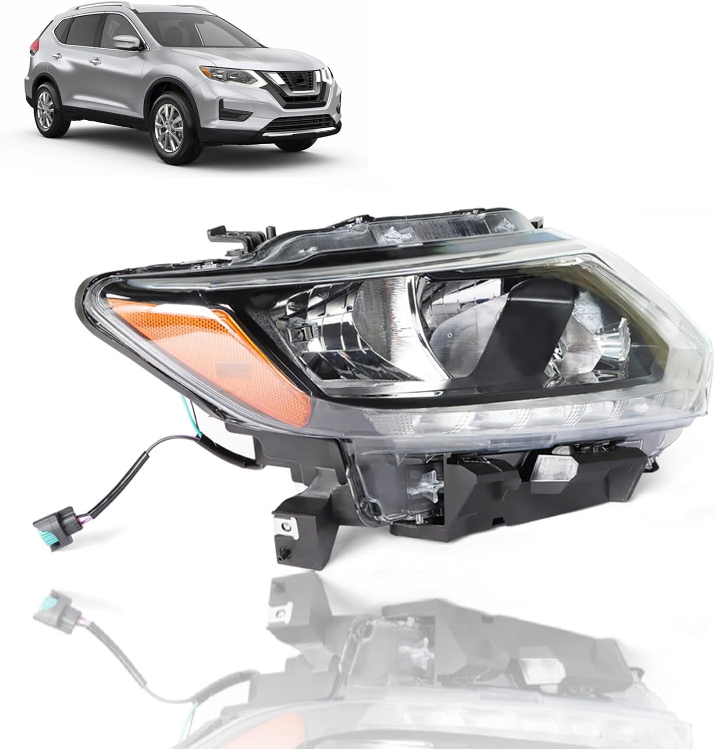 Amazon.com: munirater 1 Pc Halogen Headlight Assembly Headlamp ...