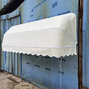Curved Retractable French Door/Window Awning Manual Waterproof Canopy ...