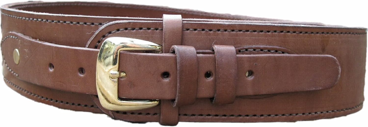 Shotgun Lilli Western Brown Genuine Leather - Solid Plain Gun Belt ...