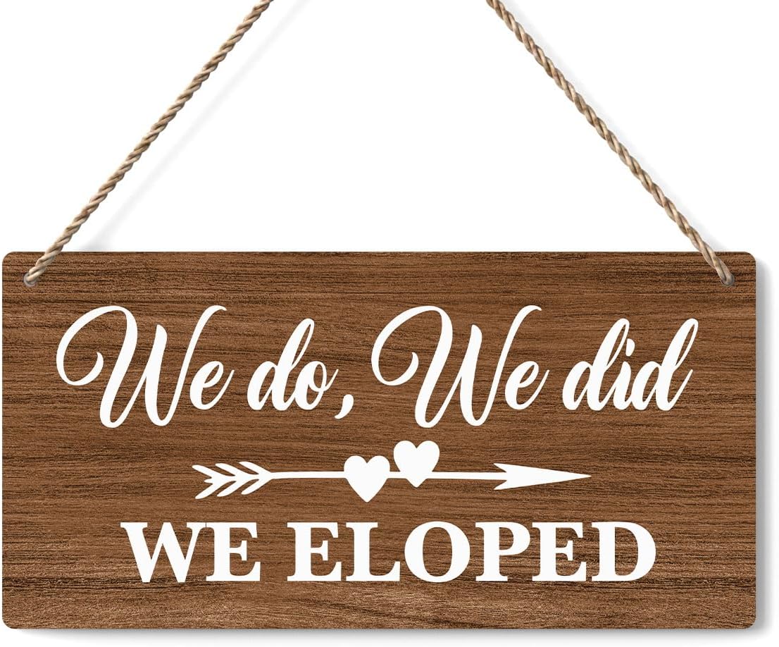 Amazon.com: Wedding Sign We do we did, Engagement Wedding Photo Props ...