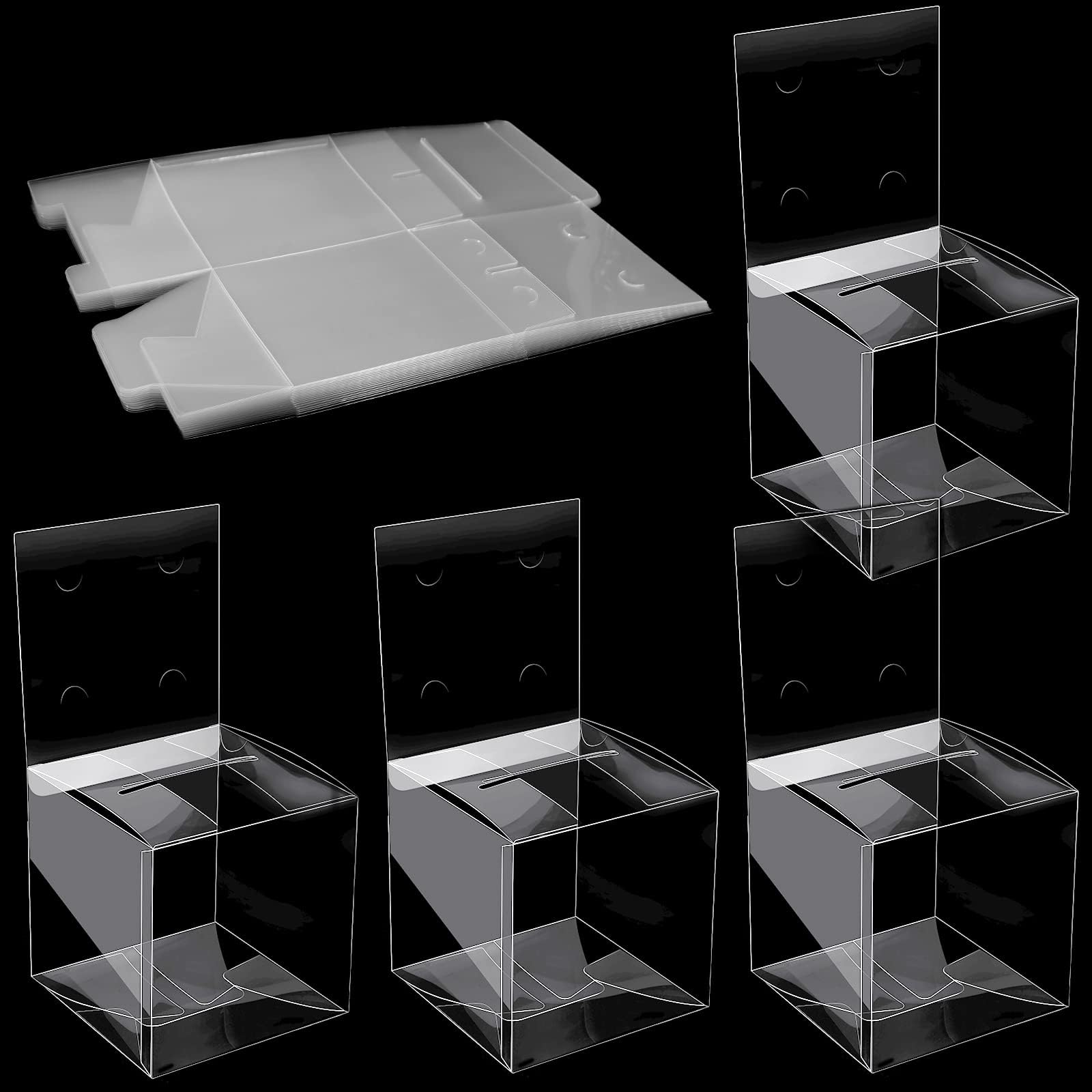 Amazon.com : 4 Pack Acrylic Donation Box Suggestion Ballot Box for ...