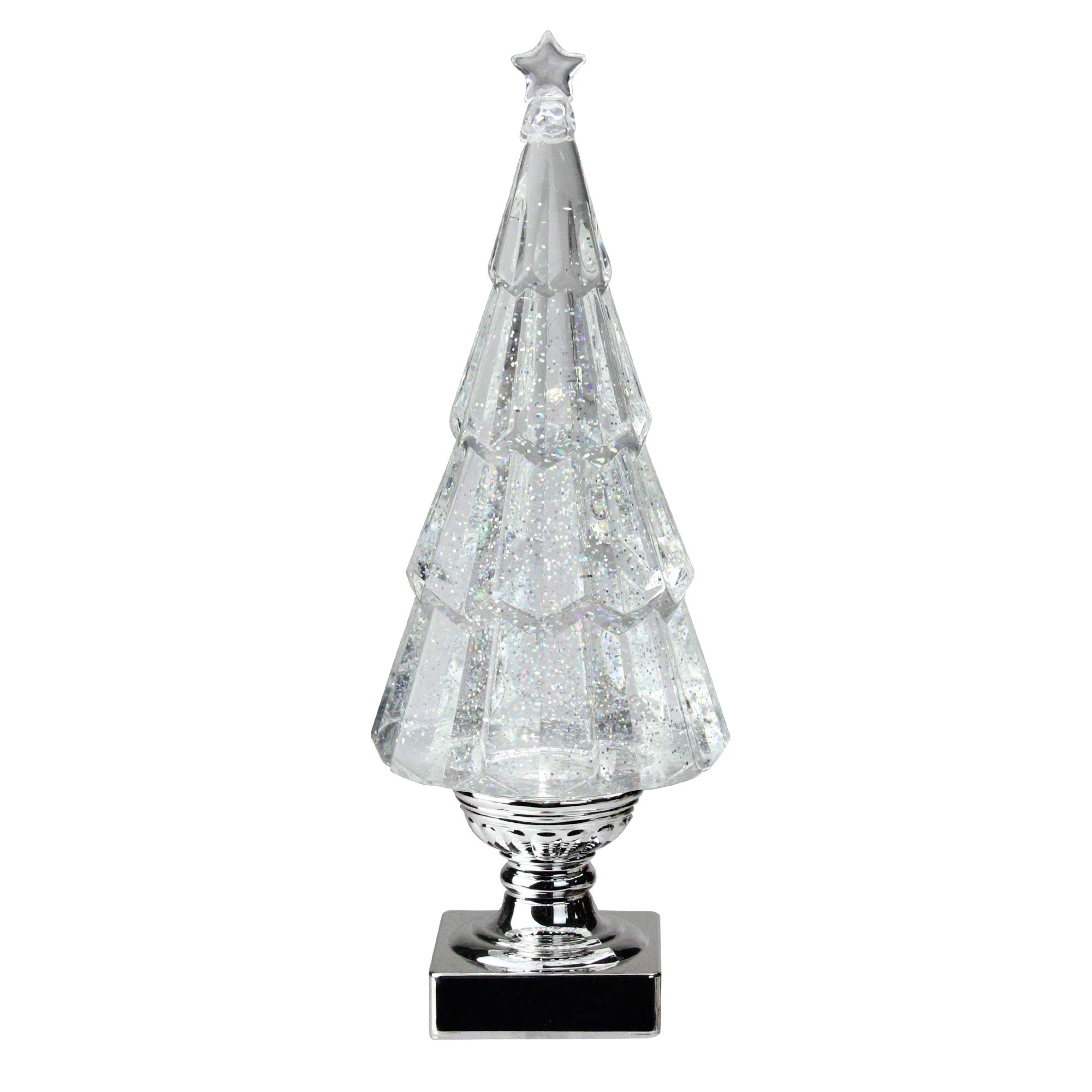 Amazon.com: Midwest-CBK Shimmer Christmas Tree Silver LED Light Up 5 x ...