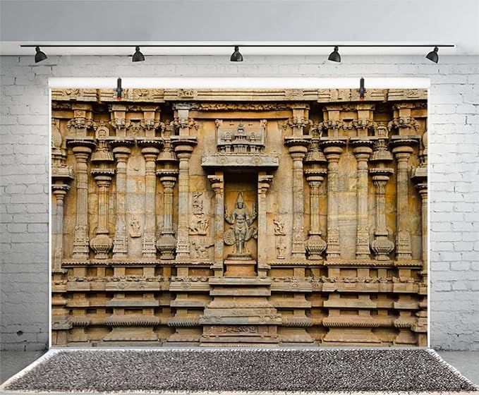Amazon.com : Temple Backdrop,Yeele 9x6ft Hindu Temple Old Bricks Carved ...