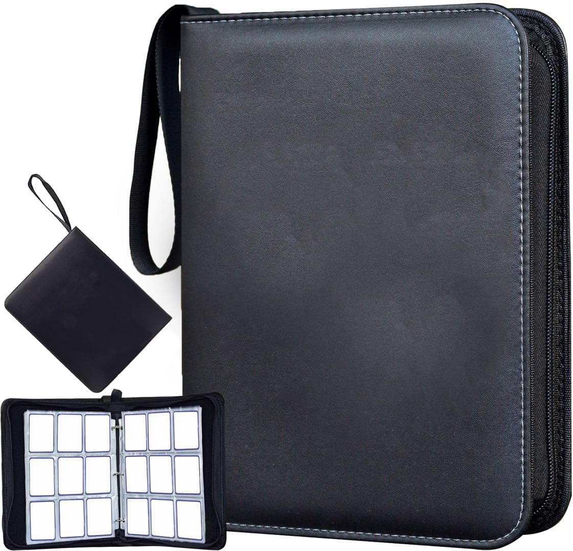Amazon.com: Card Binder for Cards, 4-Pocket Portable Card Collector ...