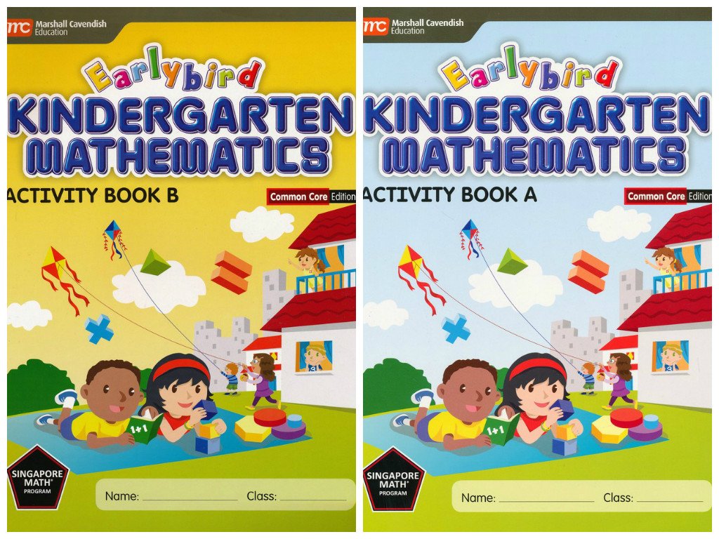 Earlybird Kindergarten Mathematics 2 Activity Books Set (Common Core Edition) : Singapore Math ...