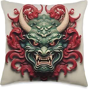 Amazon.com: Japanese Demon Gift Ideas Japanese Demon Face Mask Harajuku ...