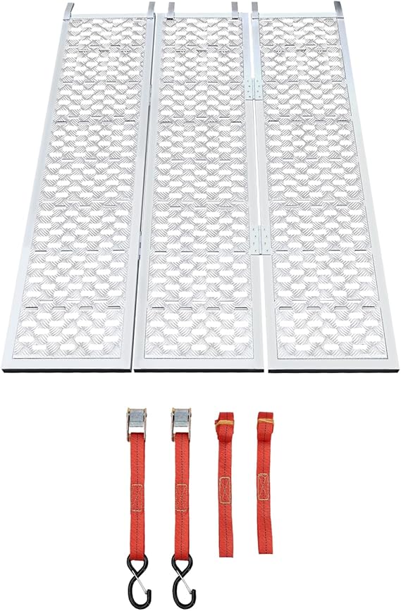 Amazon.com: Aluminum Tri-Fold Ramp, 54” W x 77” L Aluminum Loading Ramp ...