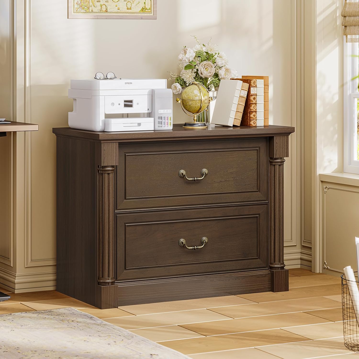 Amazon.com: Sikaic 2 Drawer File Cabinet, Farmhouse Filing Cabinet for ...