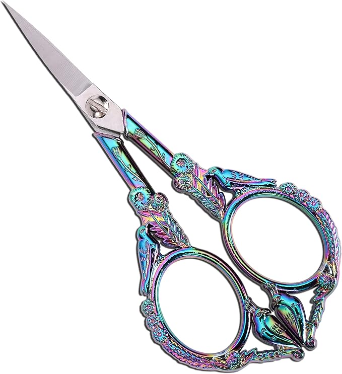 YOUGUOM Sewing Embroidery Scissors – Small Vintage Sharp Detail Shears ...